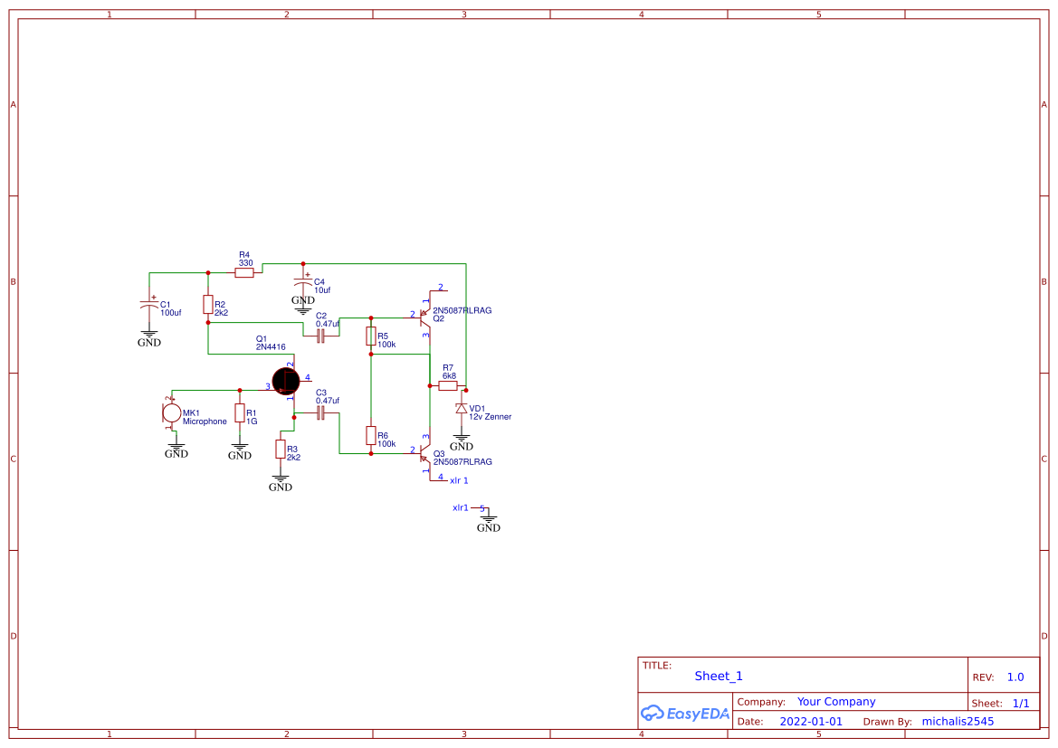 microphone Andreas - EasyEDA open source hardware lab