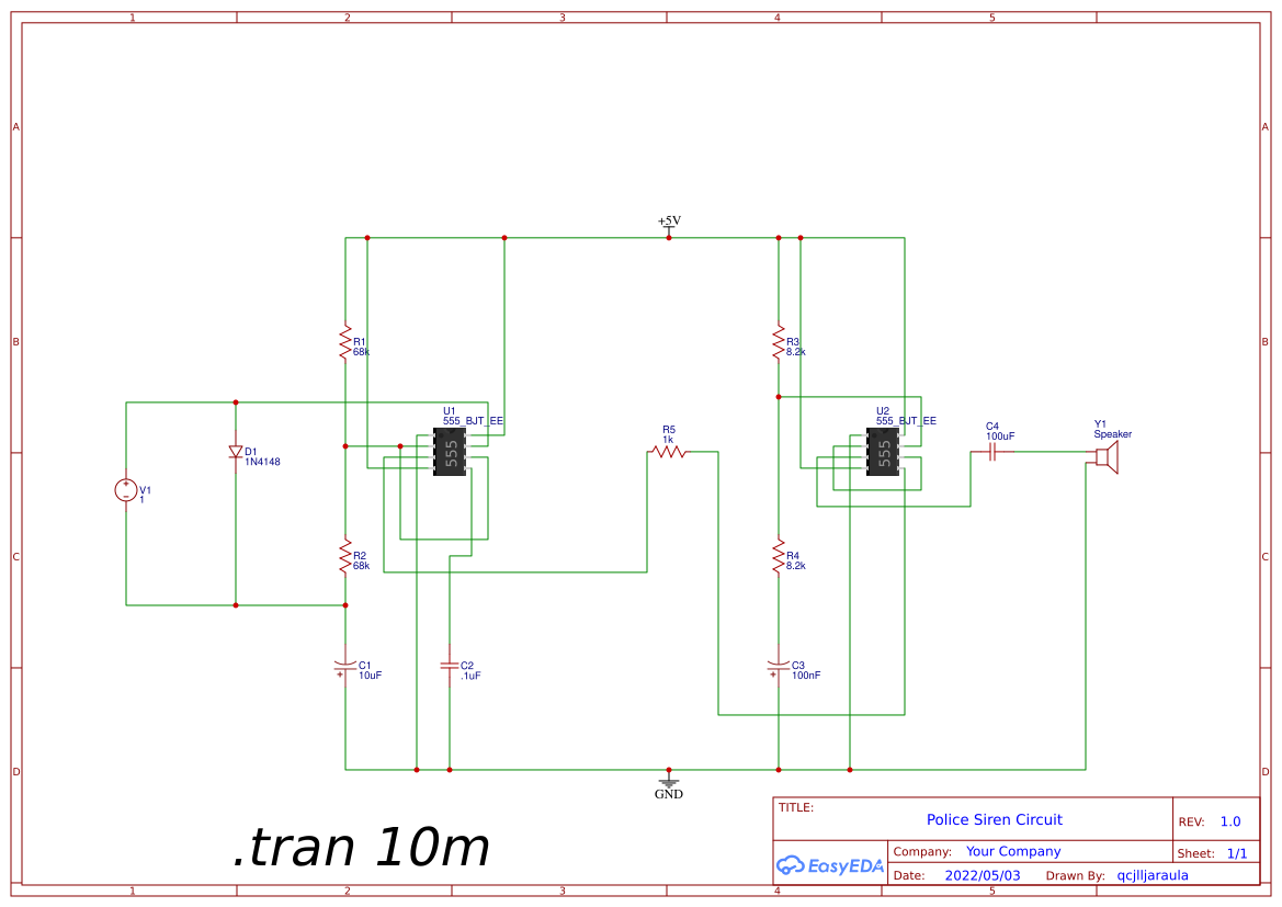 police siren - EasyEDA open source hardware lab