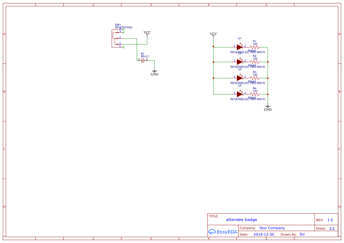 Light up PCB badges - EasyEDA open source hardware lab