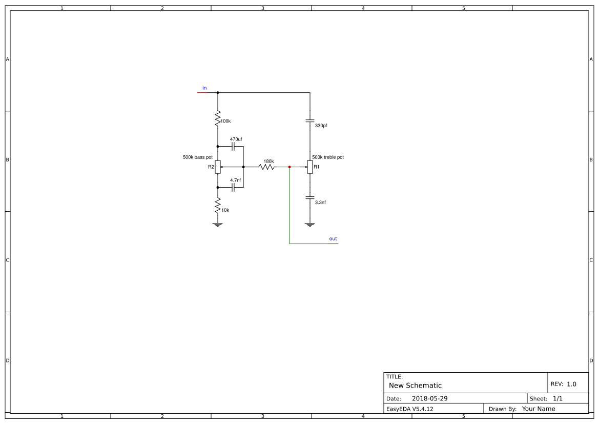 Violin Microphone Tone Stack - EasyEDA open source hardware lab