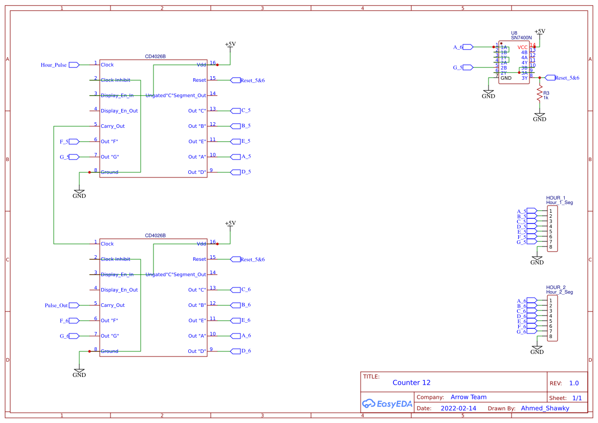 Big Digital watch - EasyEDA open source hardware lab