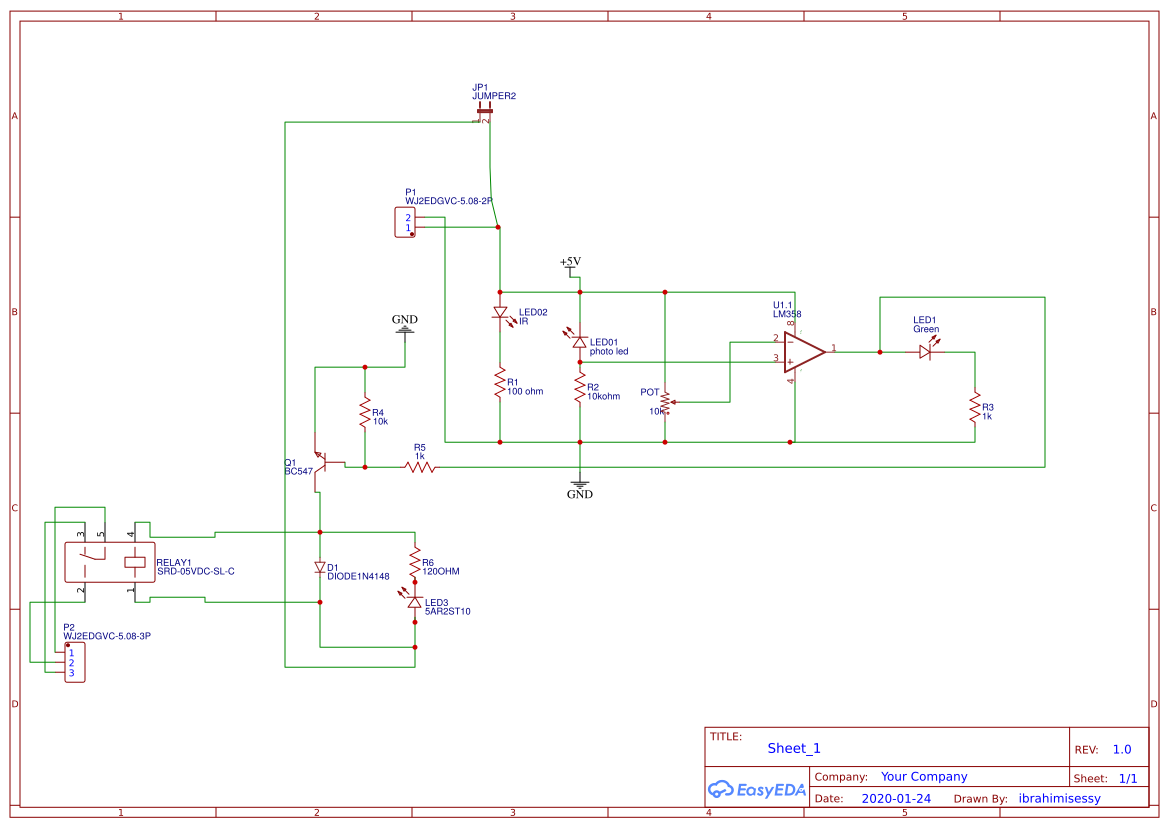IR DEDECTOR WITH RELAY MODULE FINELY - OSHWLab