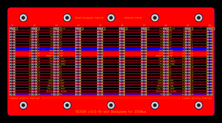 SC508 v1.0 Backplane 10 - EasyEDA open source hardware lab