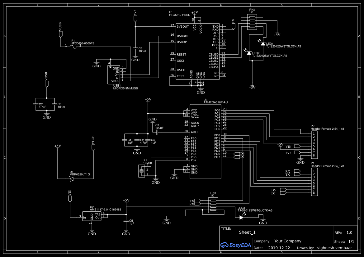 My Arduino Easyeda Open Source Hardware Lab