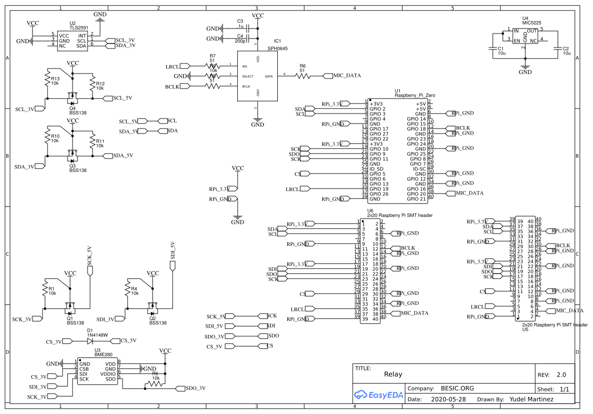 BESI-C Relay SensorPack Rev. 2 - EasyEDA open source hardware lab