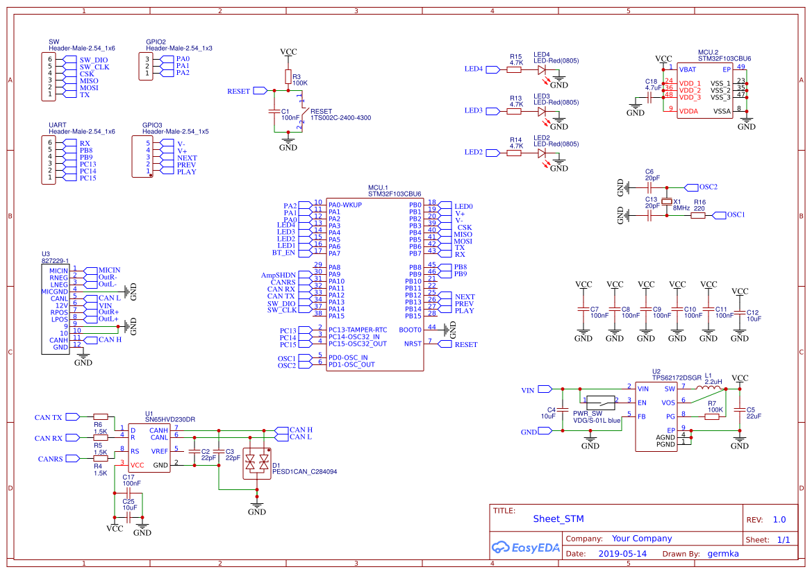 Sheet_STM_2.1 - EasyEDA open source hardware lab