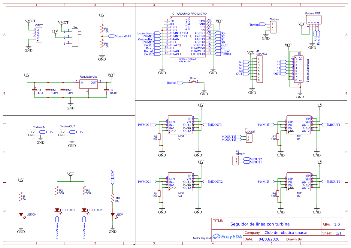 Seguidor V3 - EasyEDA open source hardware lab