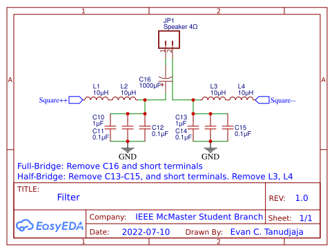 Class D Amp Workshop - EasyEDA open source hardware lab