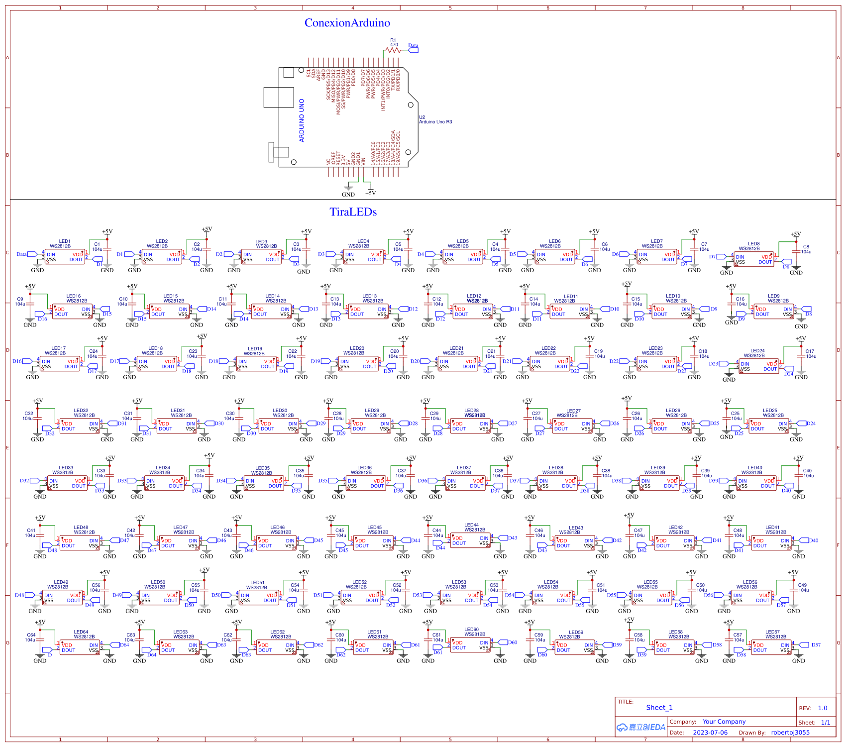 Pantallas LEDs 8x8 - EasyEDA open source hardware lab