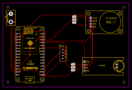 Air Pollution monitoring without lcd - EasyEDA open source hardware lab