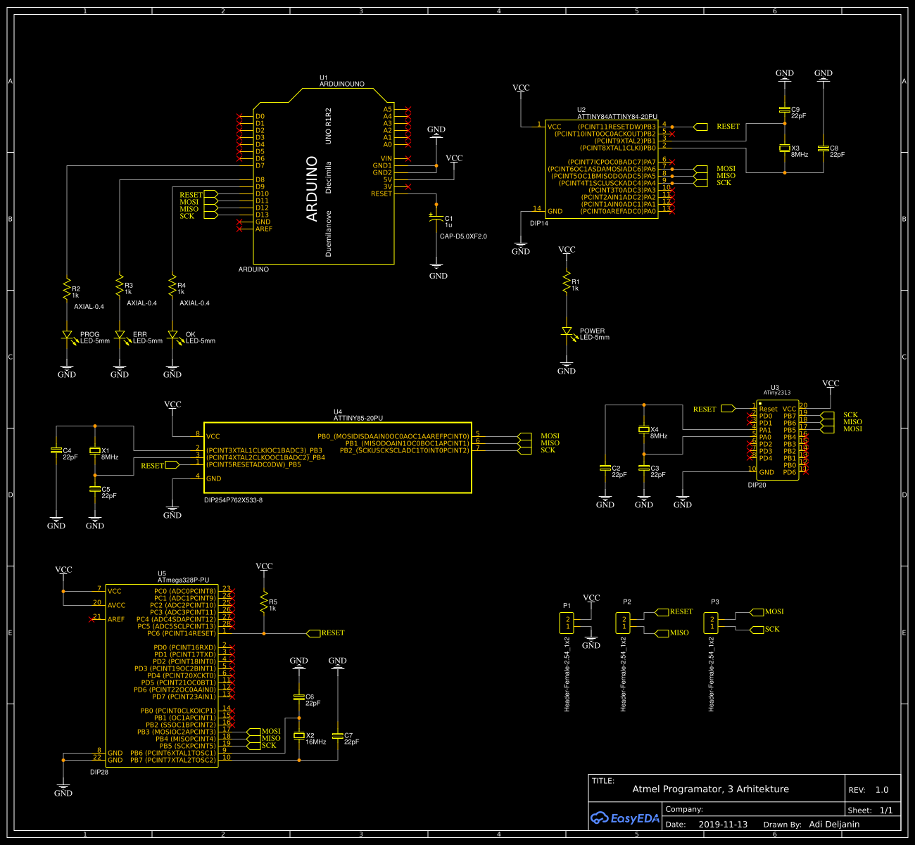 Arduino Programator, Projekat#1 - OSHWLab