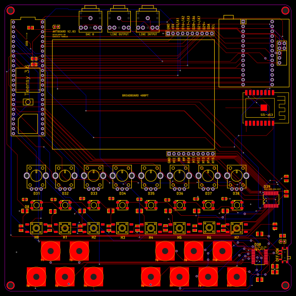 Arboard v2.1 mini - EasyEDA open source hardware lab