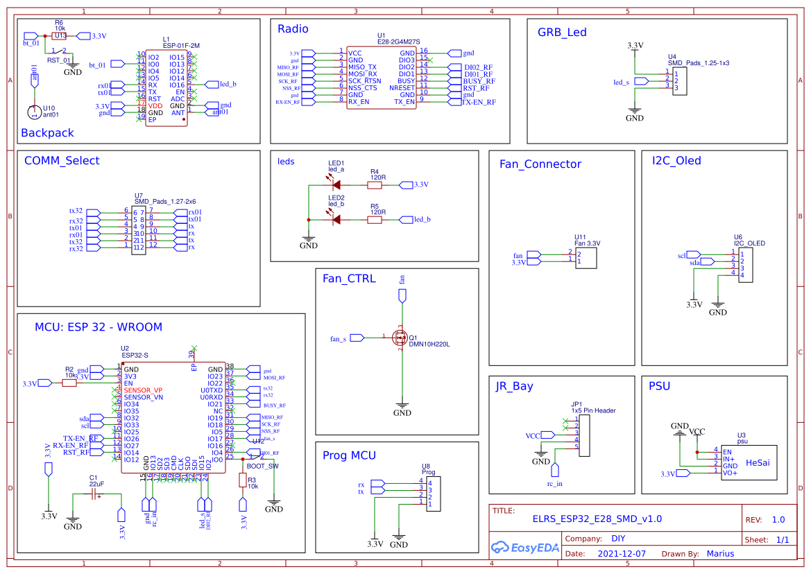 ELRS ESP32 E28 TX - EasyEDA open source hardware lab