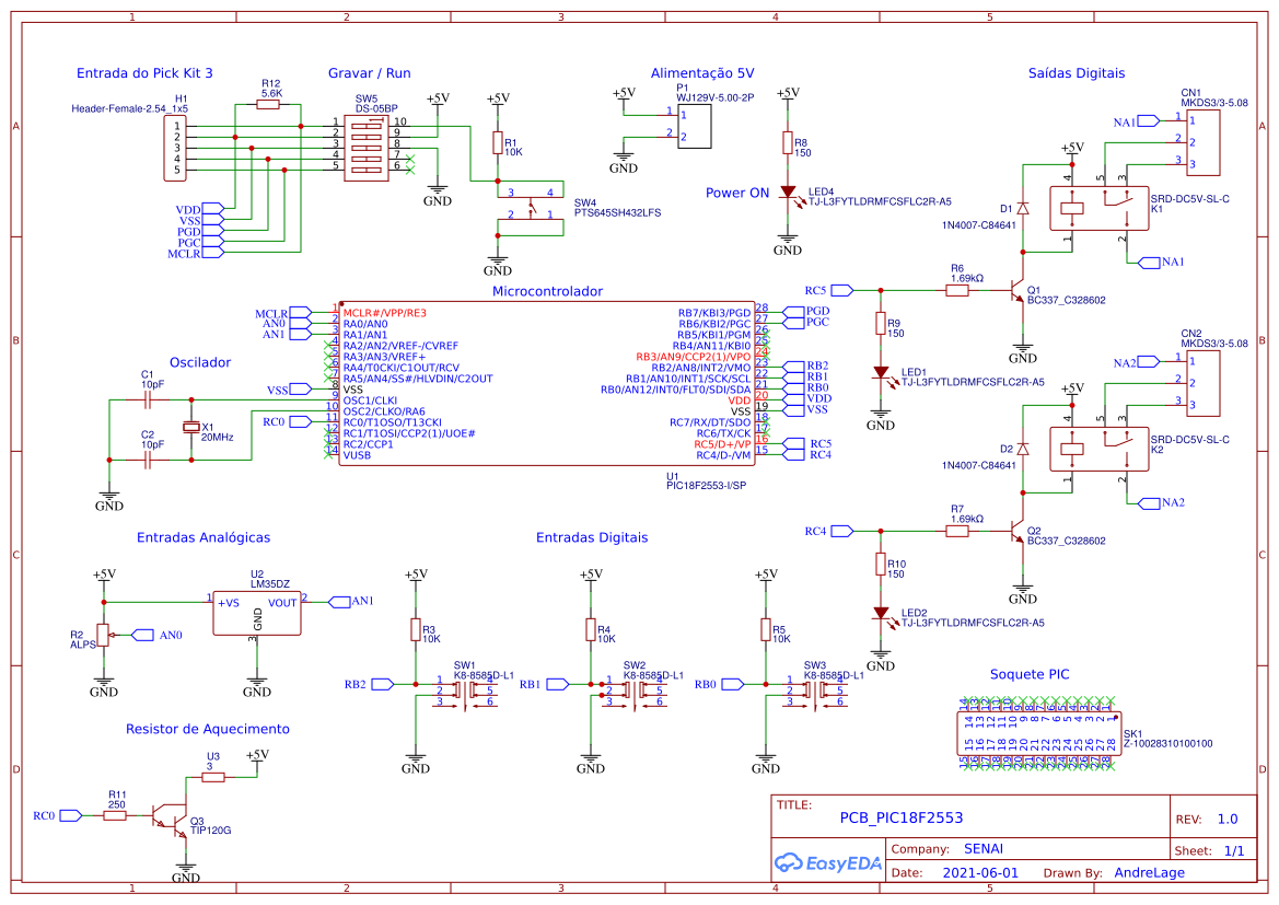 PCB_PIC18F2553 - OSHWLab