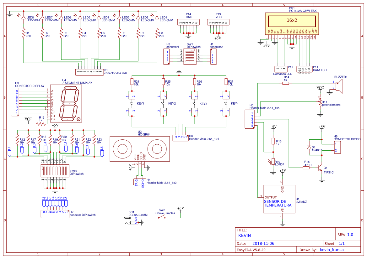 placa didática para arduino - EasyEDA open source hardware lab