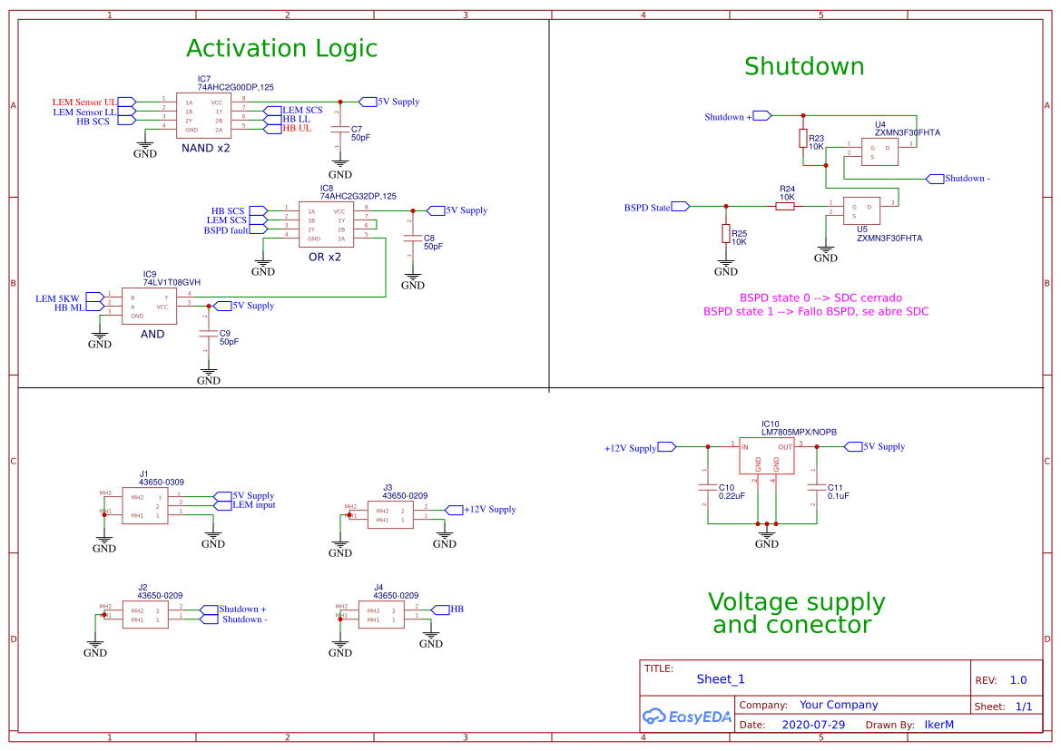 Shutdown BSPD - EasyEDA open source hardware lab