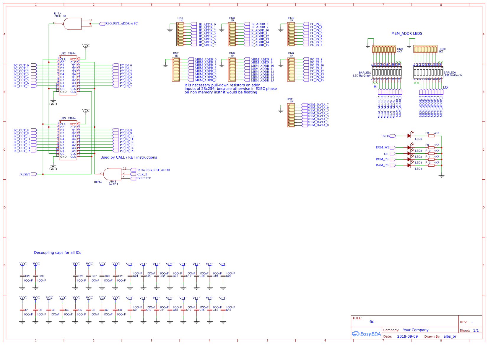 6 - Program Counter & Memory - EasyEDA open source hardware lab