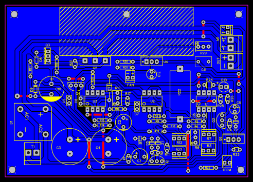 Fuente lineal de 0-28V y 0,002-3A - OSHWLab