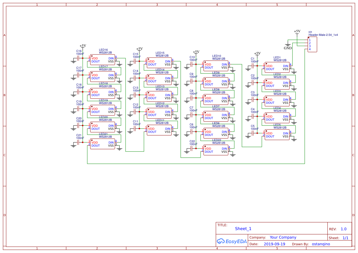 WS2812 plate - OSHWLab