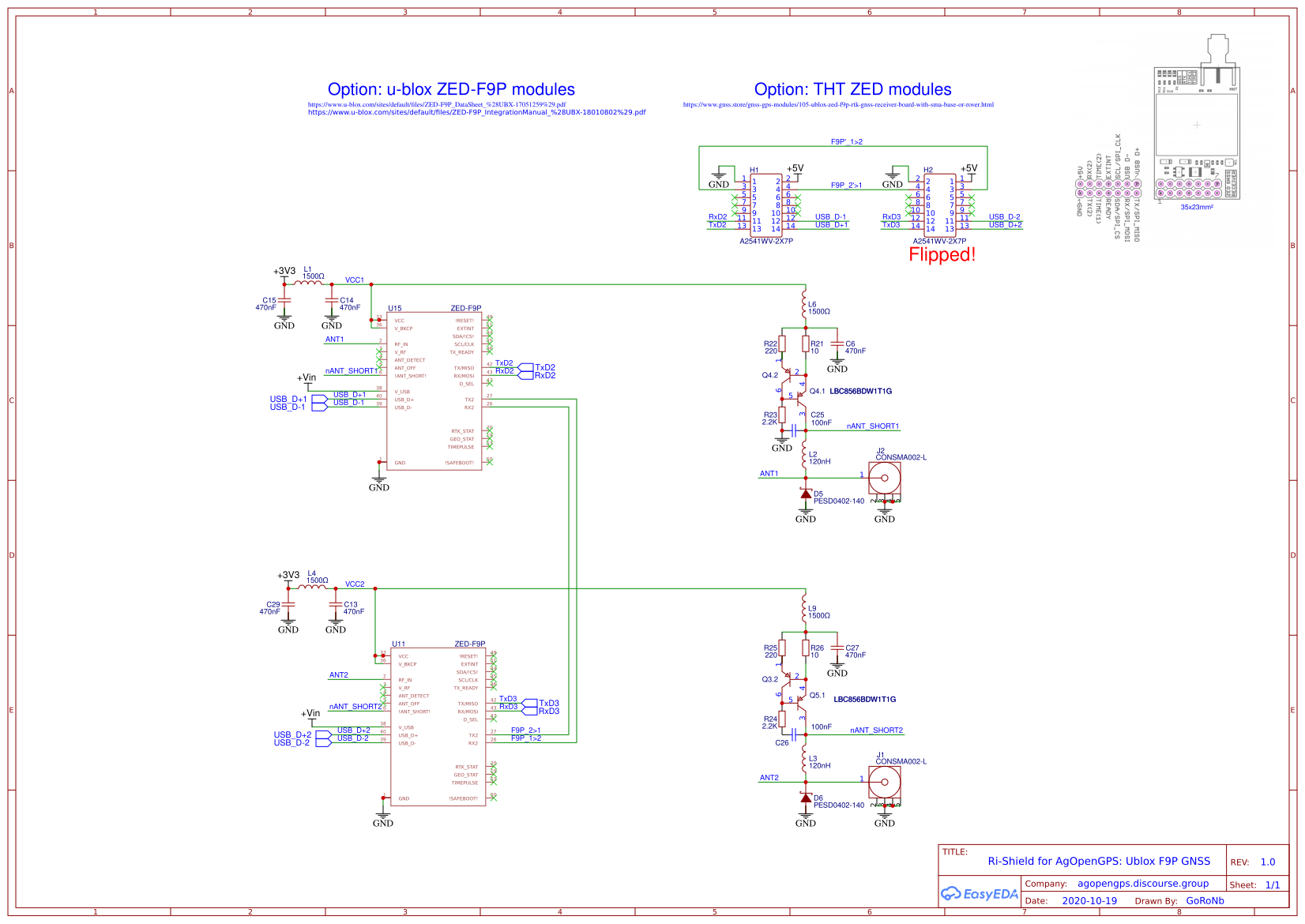 Rooftop Unit for AgOpenGPS QtOpenGuidance - OSHWLab