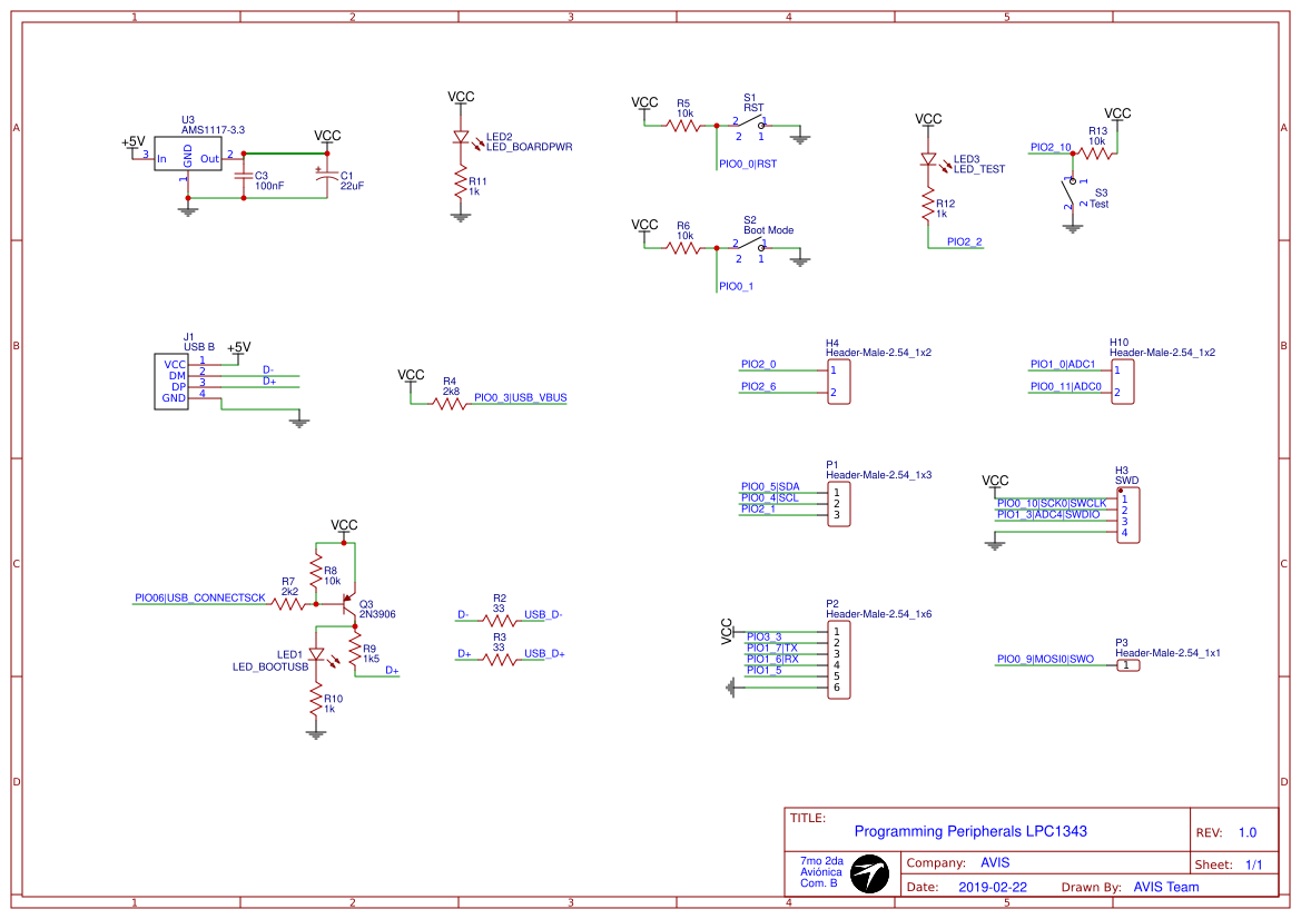 Programming Board LPC1343 v1 - EasyEDA open source hardware lab