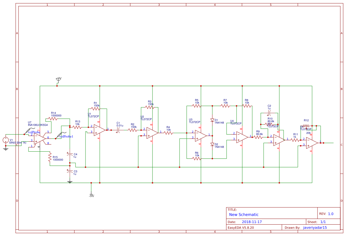 EMG sensor design - EasyEDA open source hardware lab