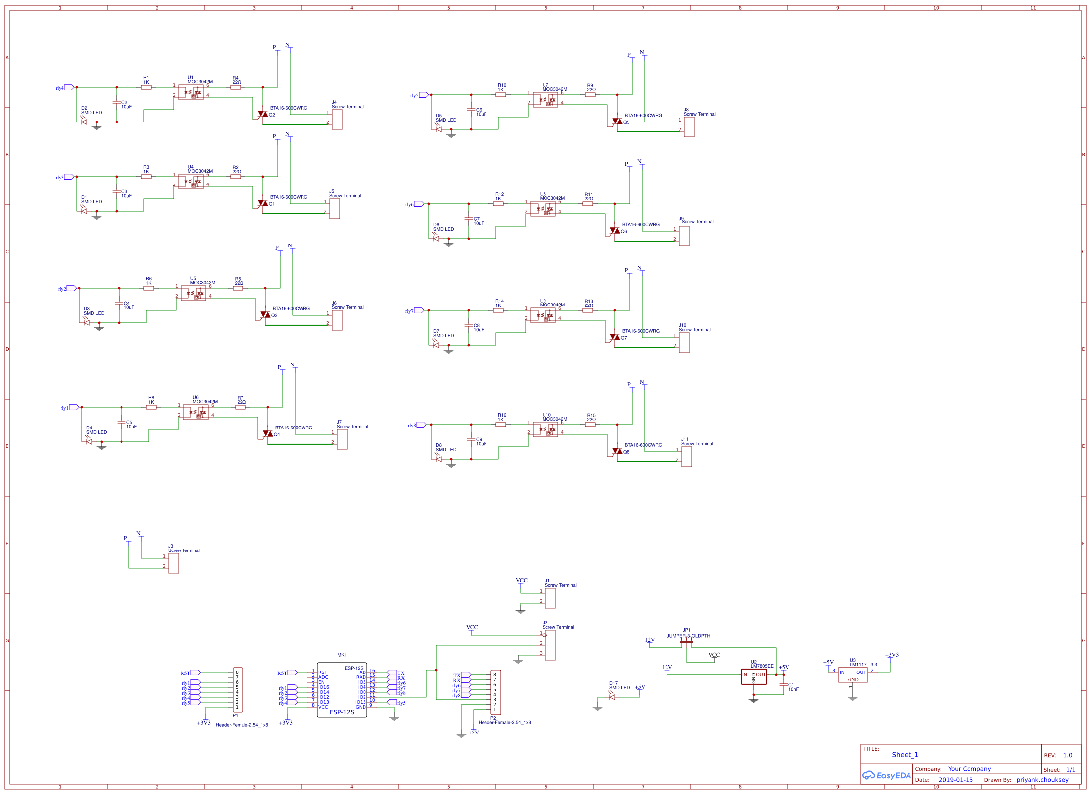 ESPixel32 8Ch Switch - OSHWLab