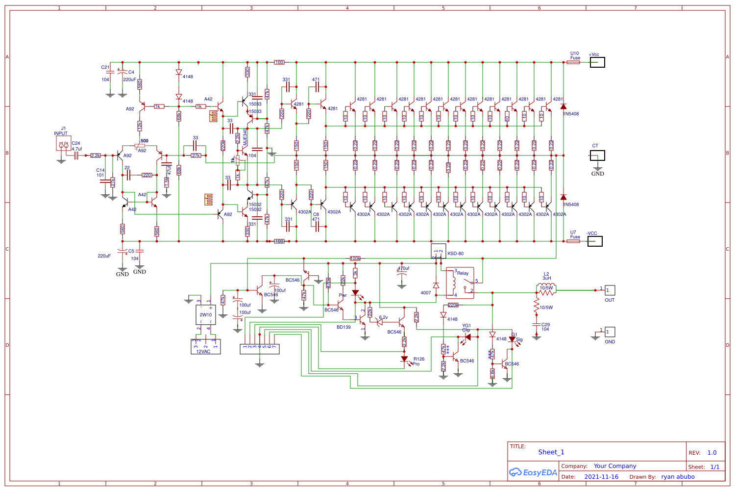 Yamaha PA3500 modified - EasyEDA open source hardware lab