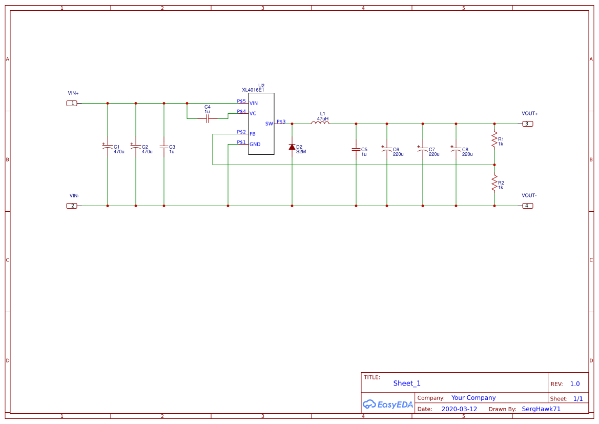 DC-DC Buck converter 4016 - EasyEDA open source hardware lab