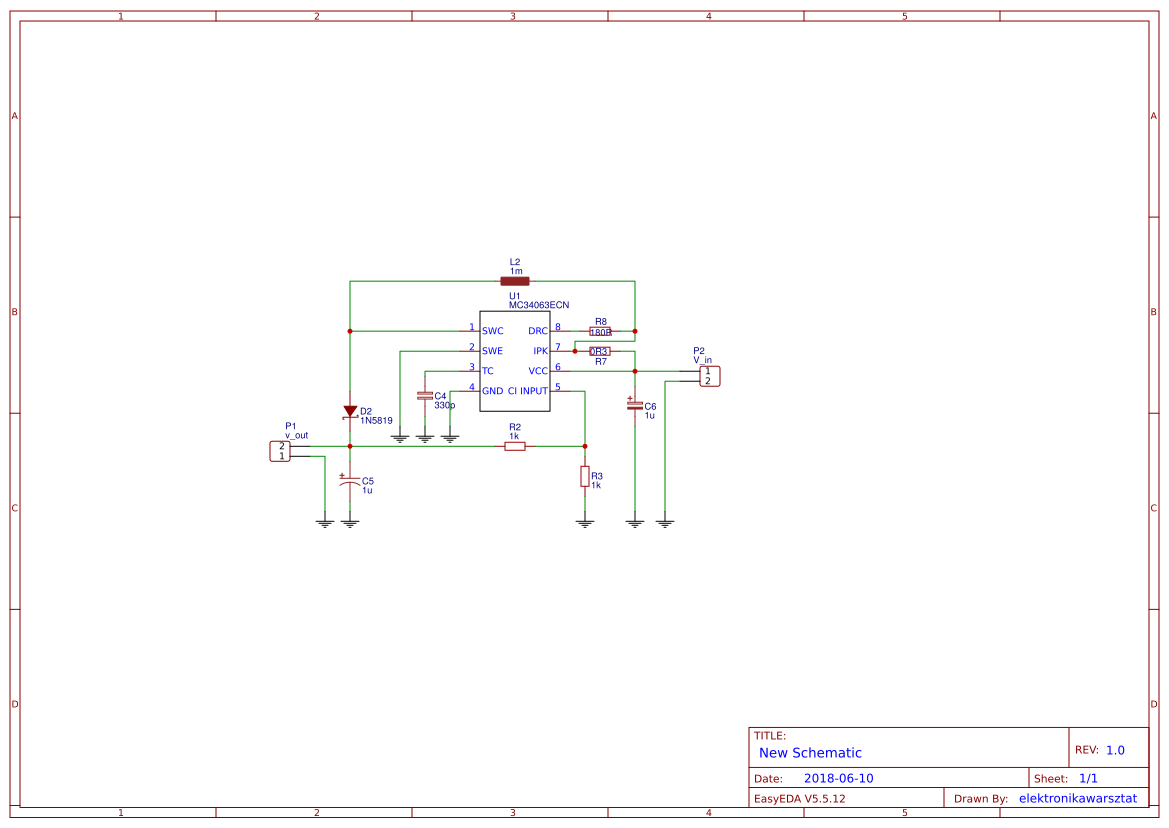 przetwornica mc34063 step-up - EasyEDA open source hardware lab