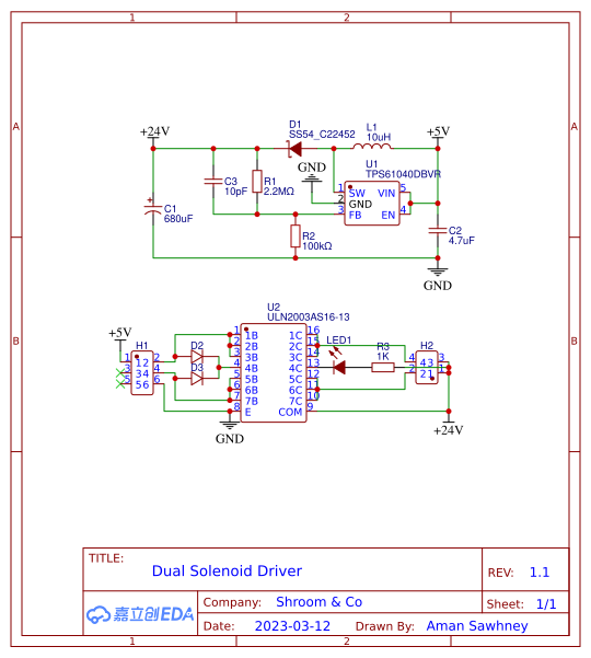 Dual Output Solenoid - OSHWLab