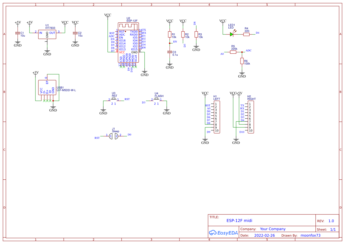 ESP-12F midi - OSHWLab