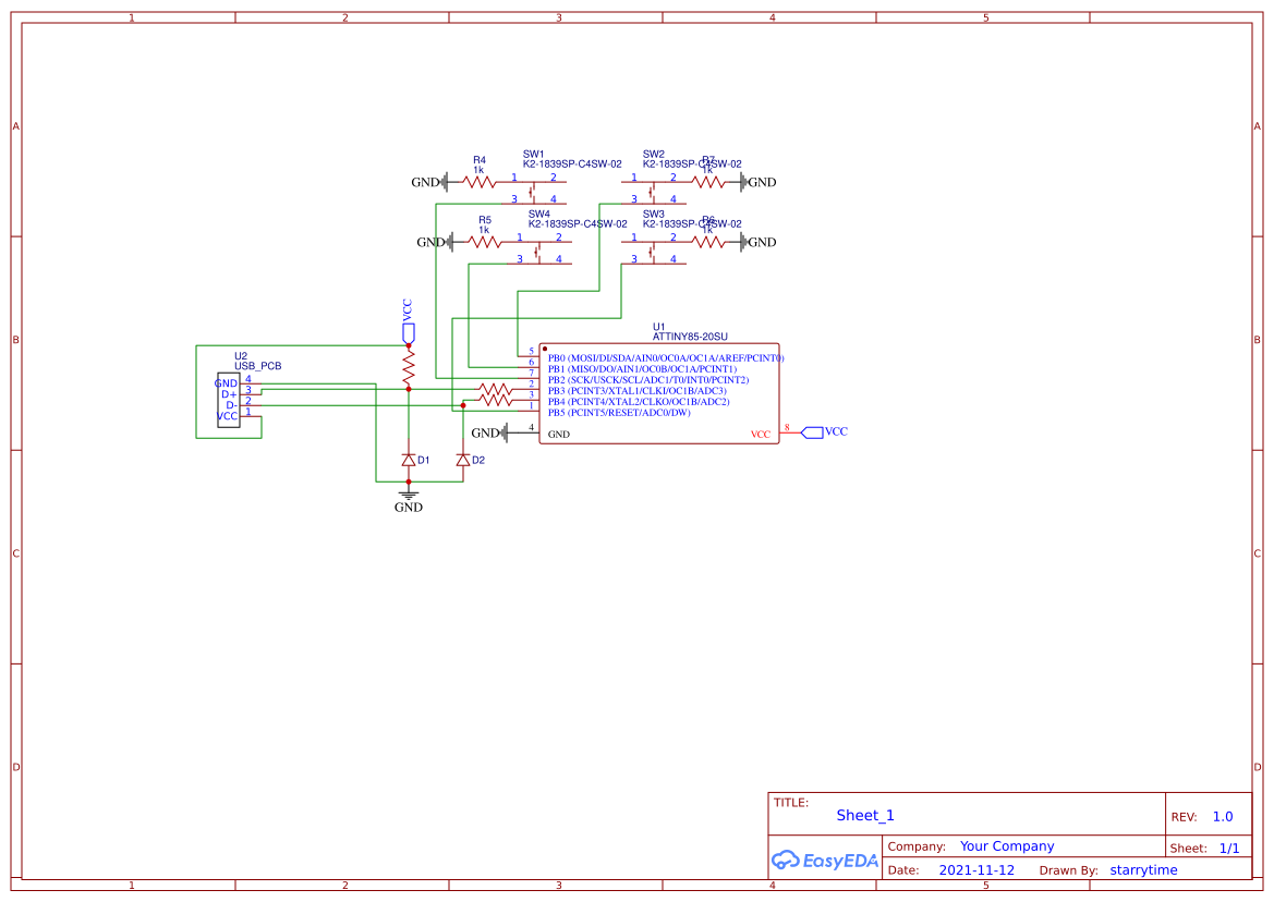 AtTiny85 jéjé - EasyEDA open source hardware lab