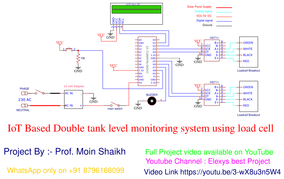 36. IoT based double tank level monitoring using load Cell - OSHWLab