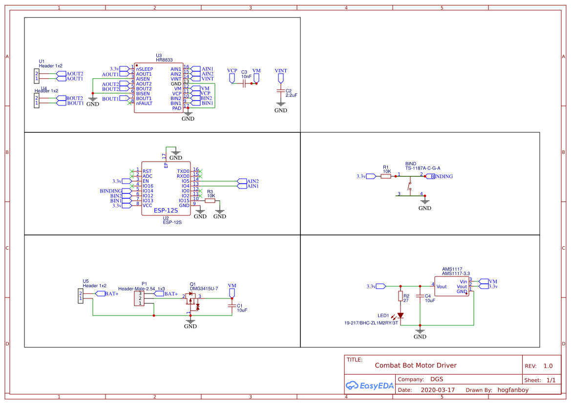 BattleBot - EasyEDA open source hardware lab