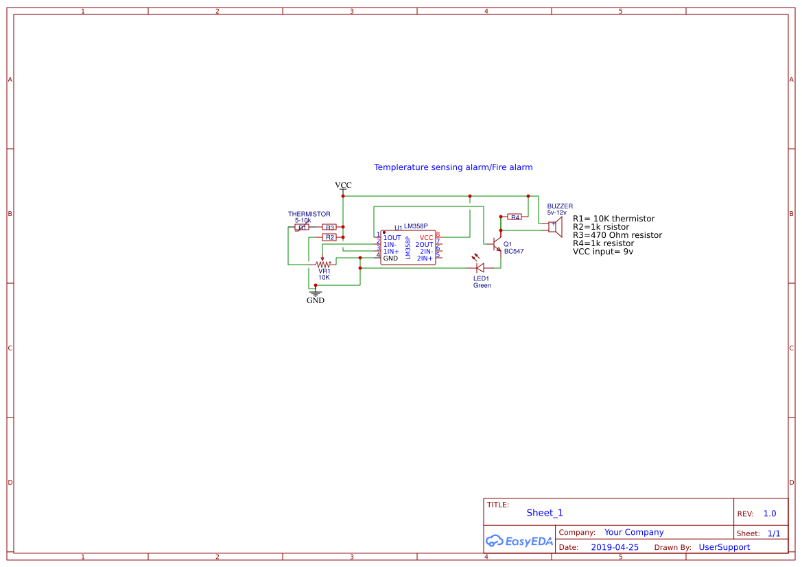 Temperature sensing alarm - Platform for creating and sharing projects - OSHWLab