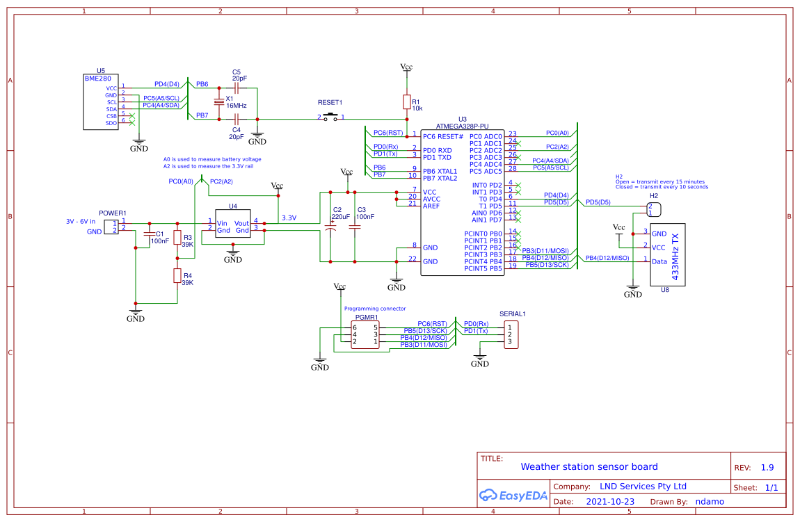 Weather station, sensor board - OSHWLab