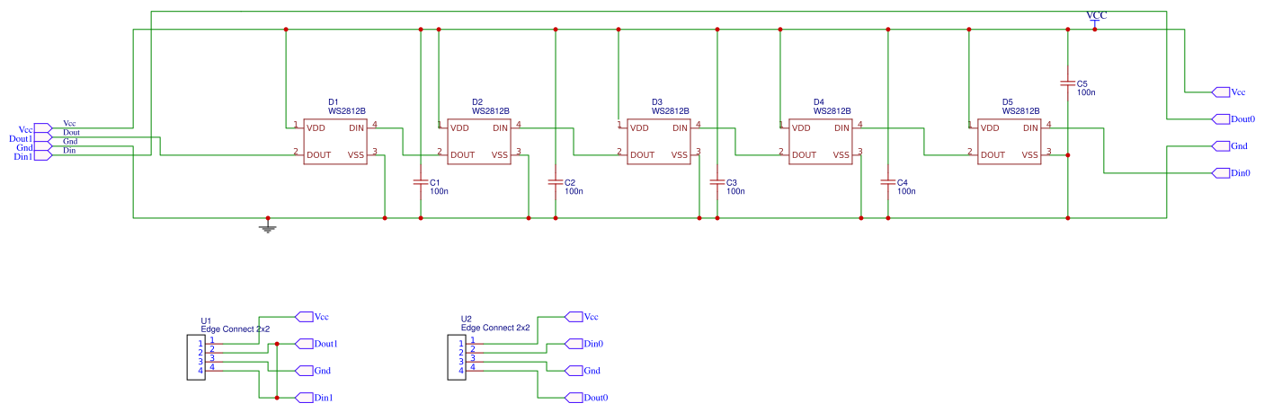 WS2812B Cube Strip Board copy copy - EasyEDA open source hardware lab