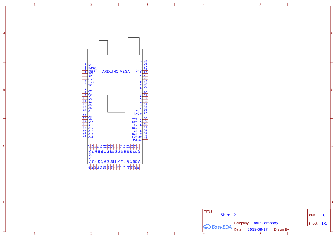 Implantation PIN Arduino MEGA - EasyEDA open source hardware lab