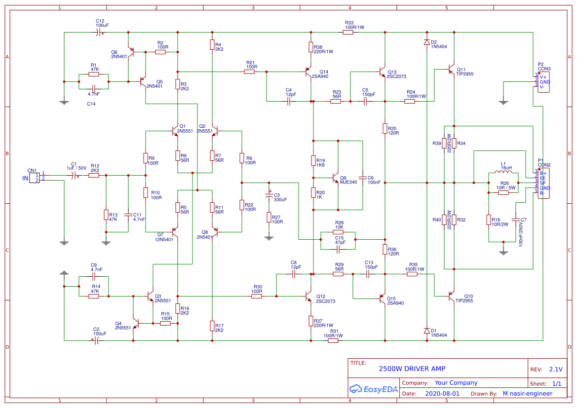 new project 1500W DRIVER - EasyEDA open source hardware lab