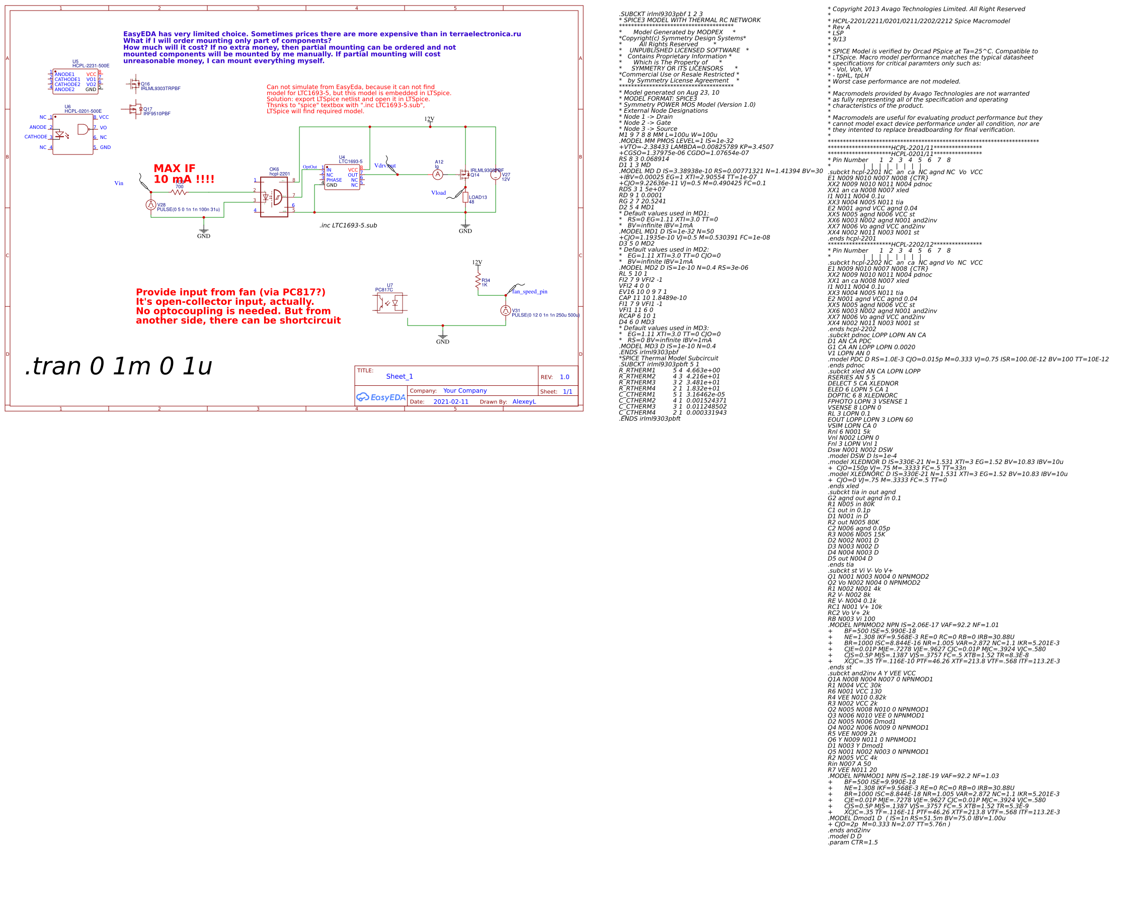 Mosfet key simulation - EasyEDA open source hardware lab