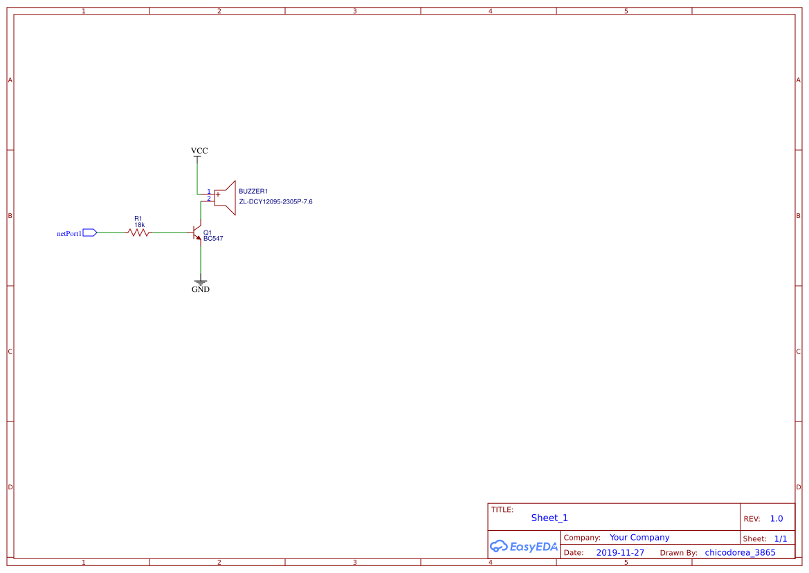 Transistor-Buzzer - EasyEDA open source hardware lab