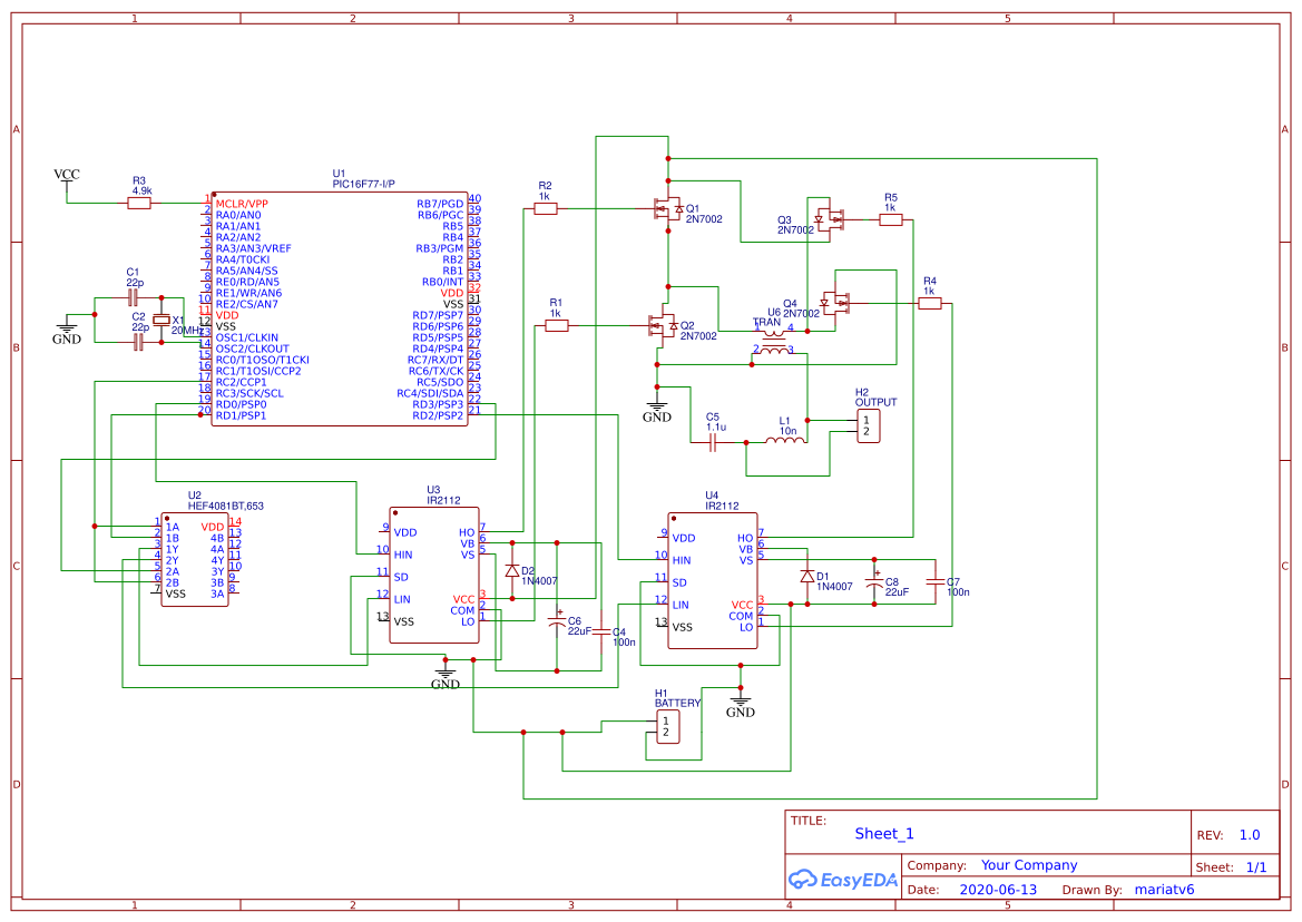 Micro contoller Based Inverter - EasyEDA open source hardware lab