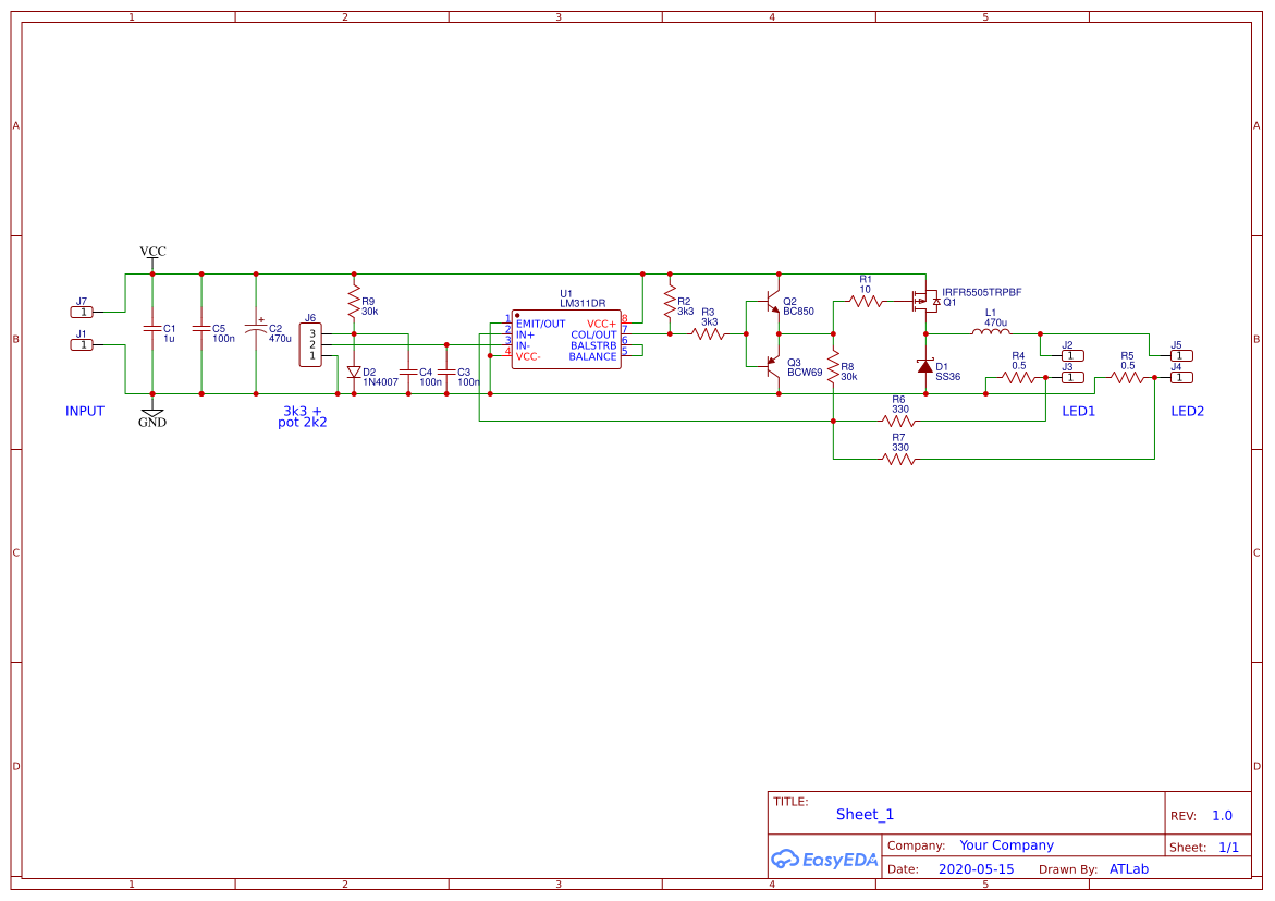 Led Driver Buck - EasyEDA open source hardware lab