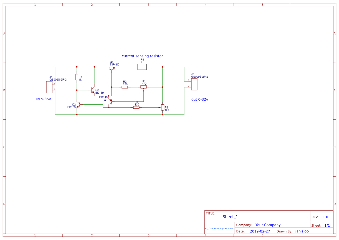 Voltage and Current limiter - EasyEDA open source hardware lab
