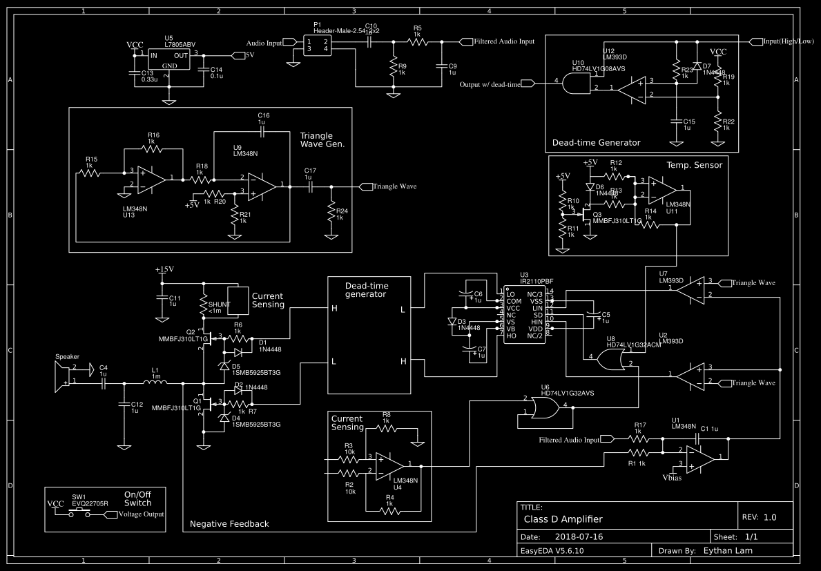 Class D Amplifier - EasyEDA open source hardware lab