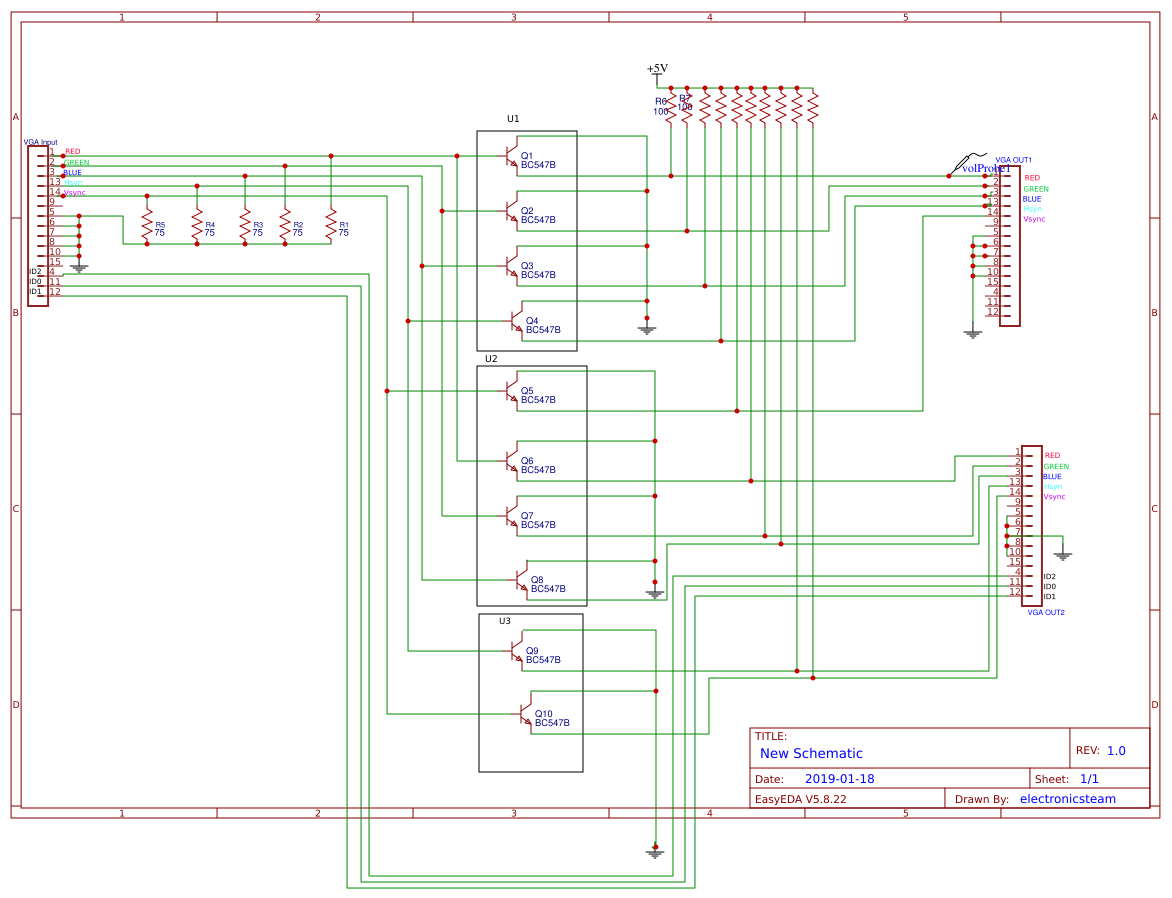 VGA Splitter1223 - Platform for creating and sharing projects - OSHWLab