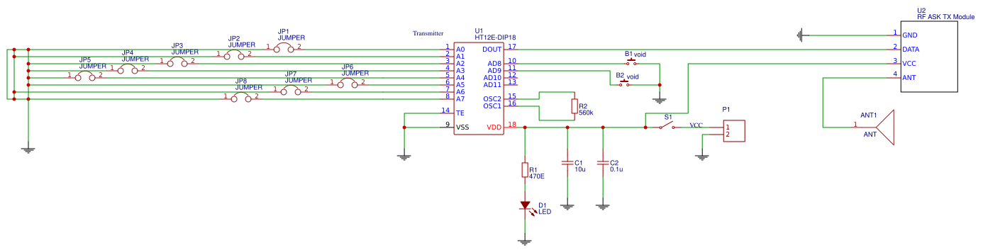RF Remote DC Motor Direction Controller—Transceiver - OSHWLab