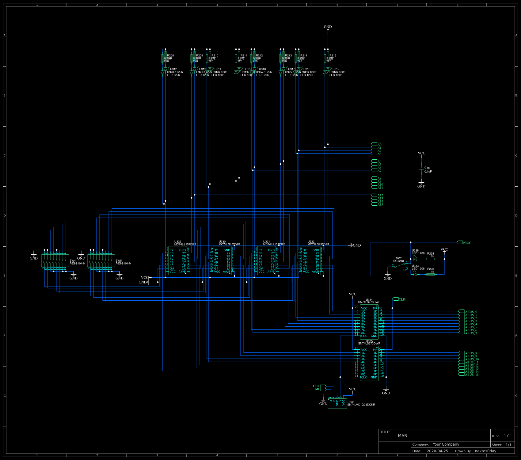 8-bit CPU - EasyEDA open source hardware lab