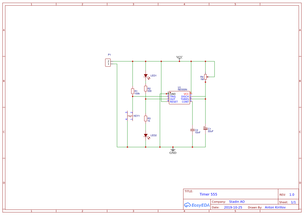 Timer 555 Easyeda Open Source Hardware Lab